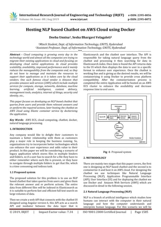 IRJET- Hosting NLP based Chatbot on AWS Cloud using Docker | PDF