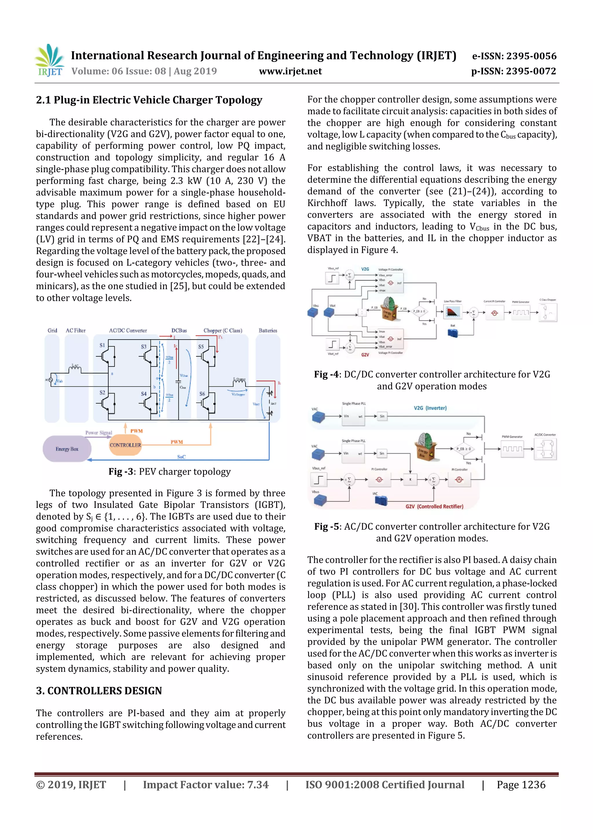 IRJET- Modeling of PV based Bidirectional Battery Charger for Electric Vehicles | PDF