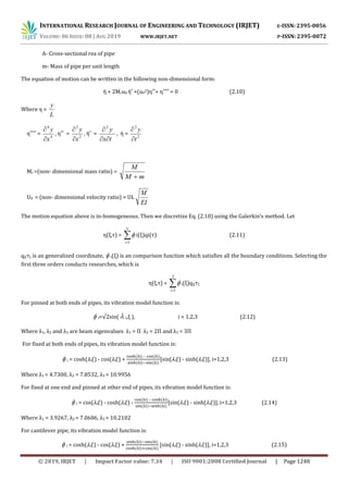 IRJET- Analysis of Two Phase Flow Induced Vibration in Piping Systems | PDF