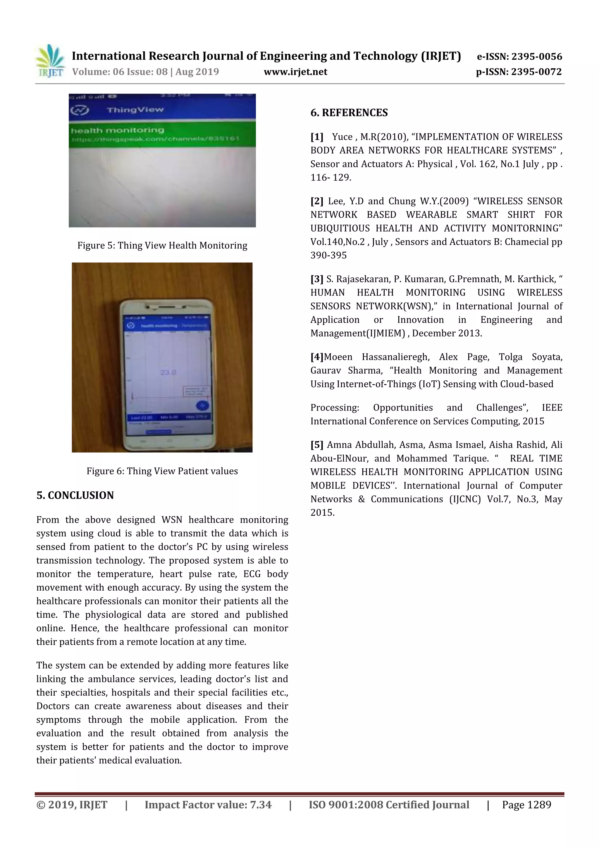 Irjet Design And Implementation Of Health Monitoring System Pdf Internet Of Things Internet