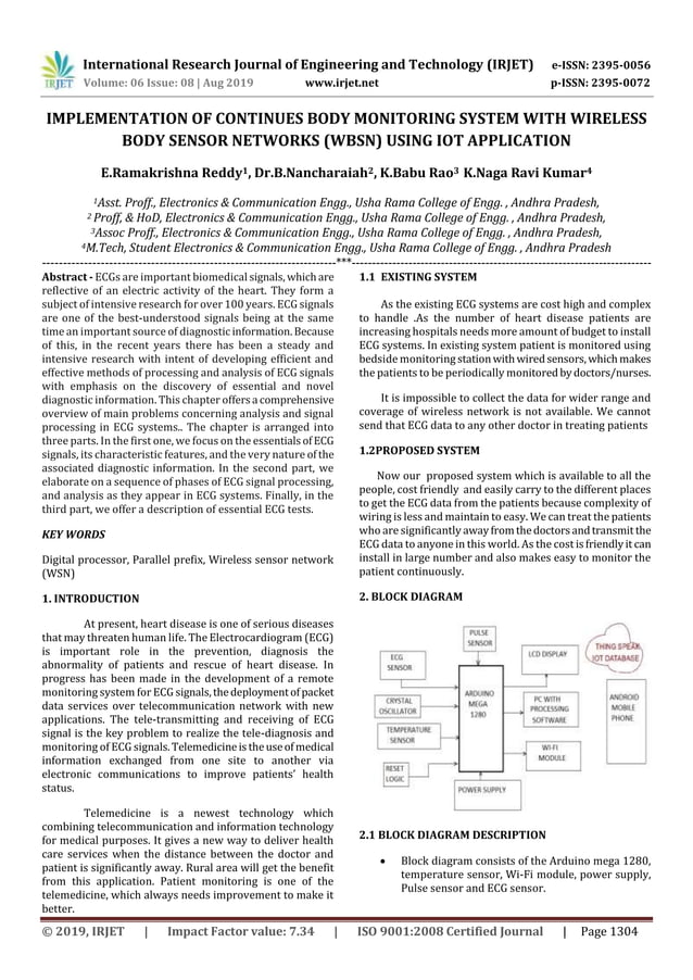 IRJET- Implementation of Continues Body Monitoring System with Wireless Body Sensor Networks ...