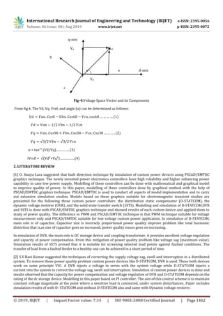 IRJET- Review Paper on SVPWM Technique based D-STATCOM to Improve Power Quality in Distribution ...