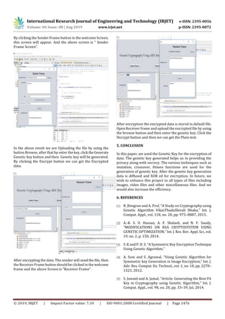 IRJET- Enhanced Security using Genetic Algorithm in Cryptography | PDF