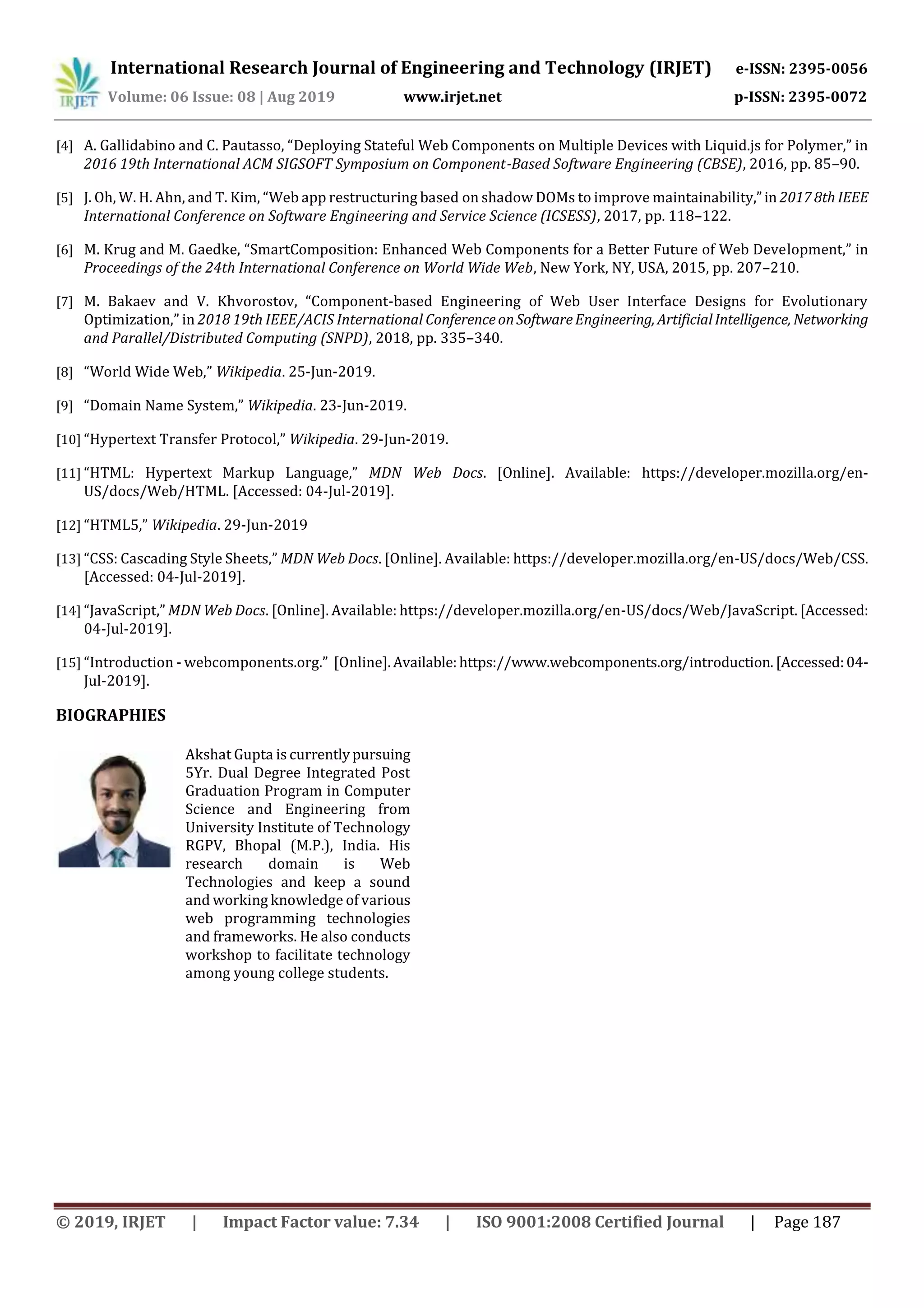 IRJET- Creating Website as a Service using Web Components | PDF