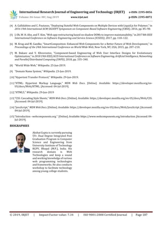 IRJET- Creating Website as a Service using Web Components | PDF