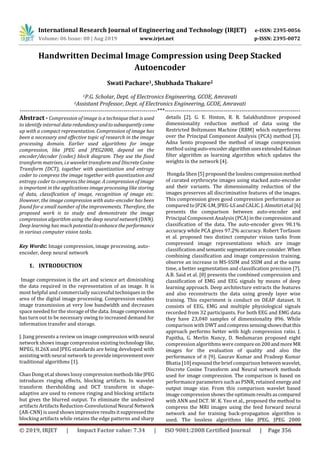 IRJET- Handwritten Decimal Image Compression using Deep Stacked Autoencoder | PDF
