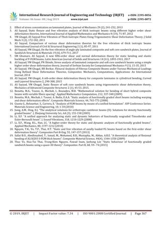 IRJET- Bending Analysis of Functionally Graded Beam Curved in Elevation using Higher Order ...