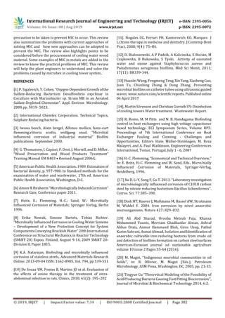 IRJET- Influence of Microbes in Cooling Tower: A Review | PDF