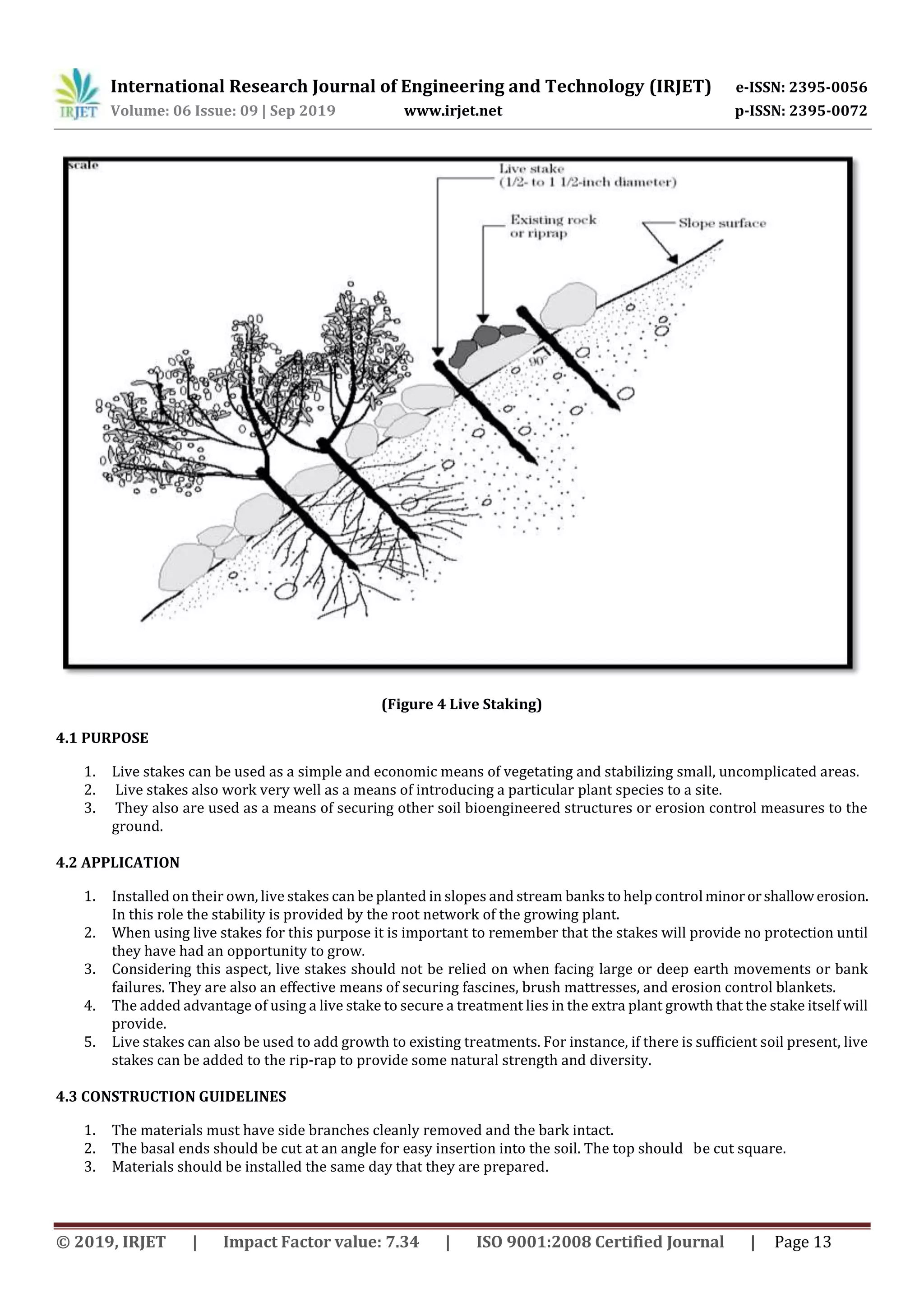 IRJET- Slope Stability by Live Staking Method of Soil BioEngineering | PDF
