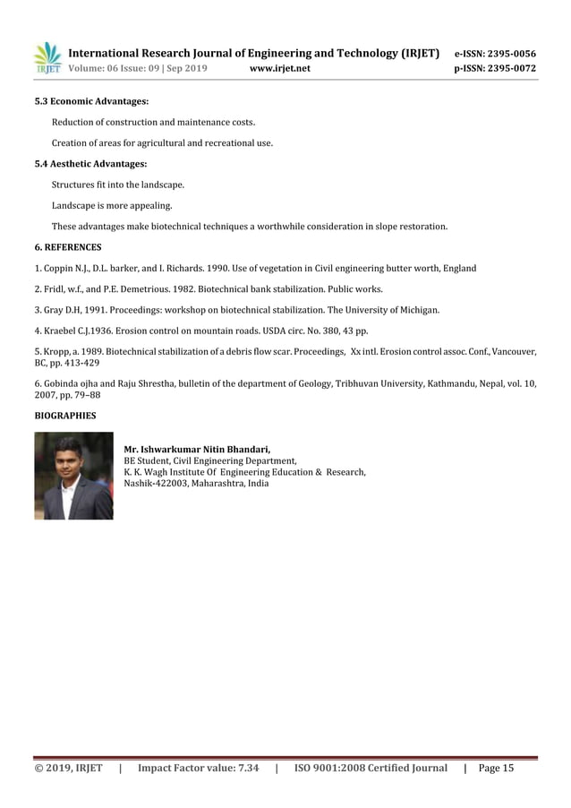 IRJET- Slope Stability by Live Staking Method of Soil BioEngineering | PDF