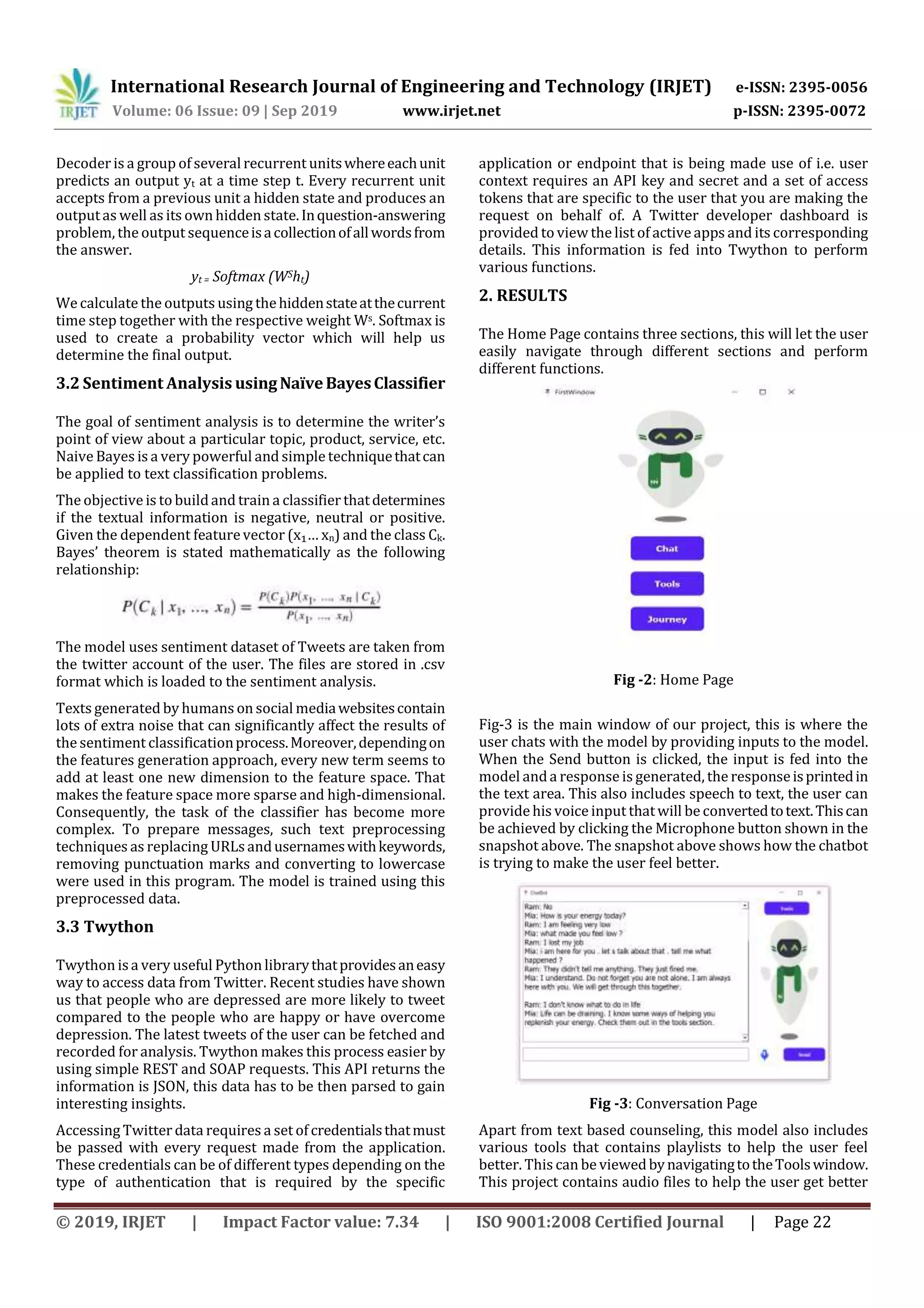 IRJET- Conversational Assistant based on Sentiment Analysis | PDF
