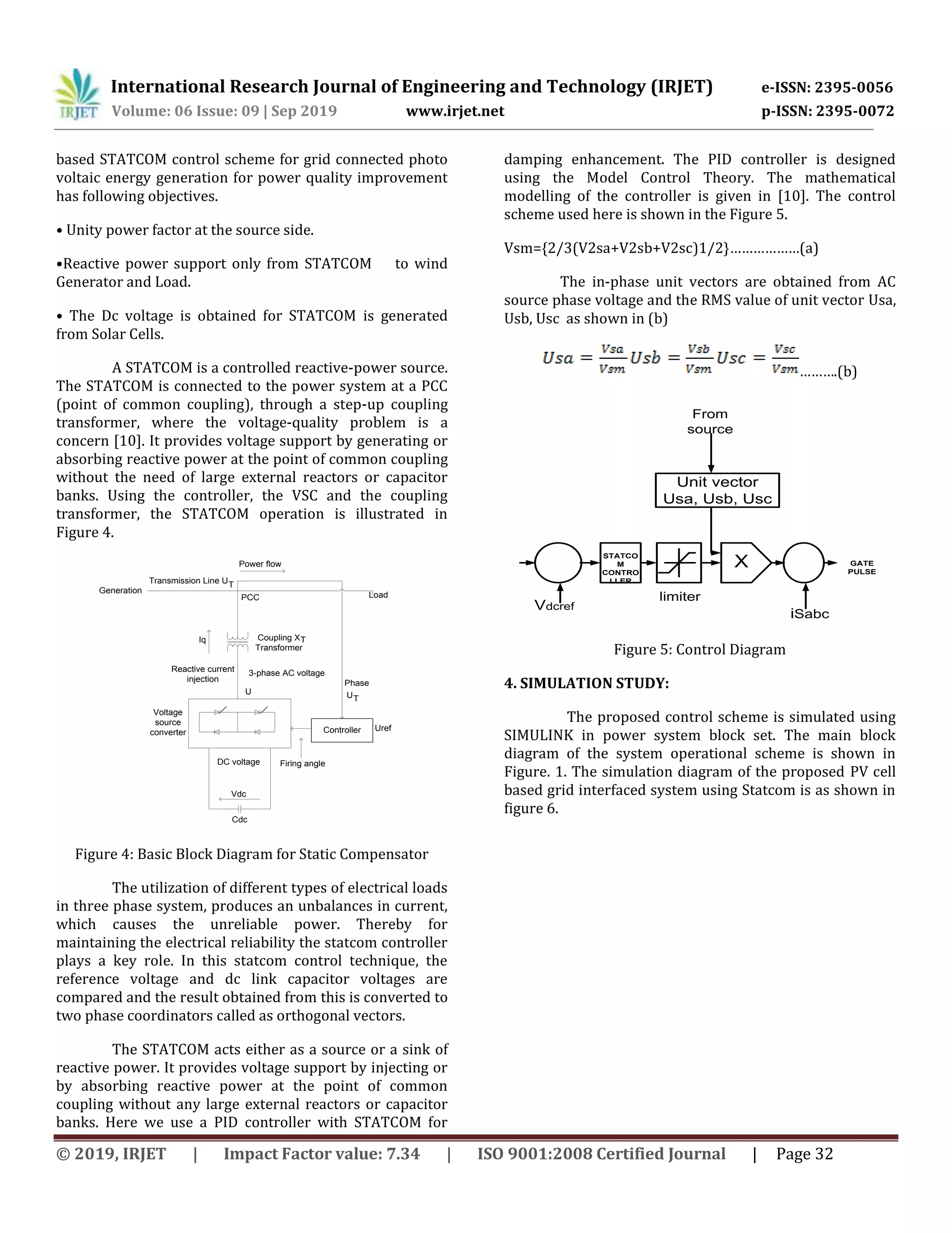 IRJET- STATCOM based Control Scheme for Power Quality Improvement in Grid-Connected Wind Energy ...
