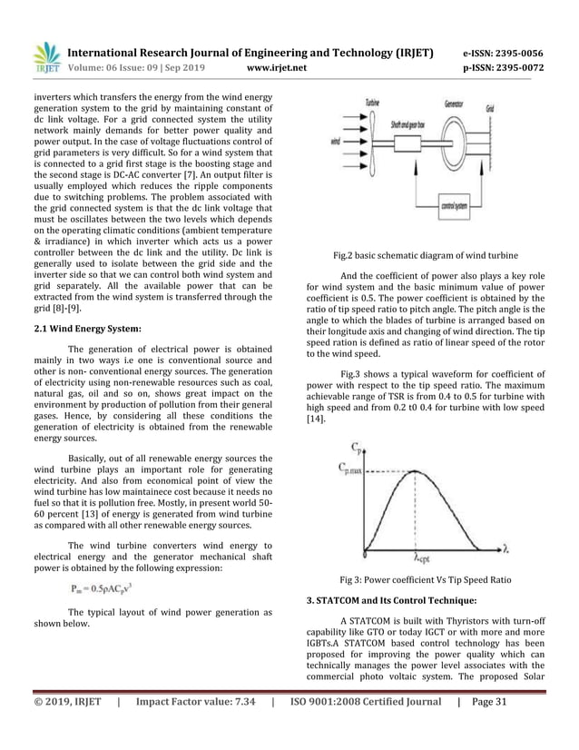 IRJET- STATCOM based Control Scheme for Power Quality Improvement in Grid-Connected Wind Energy ...