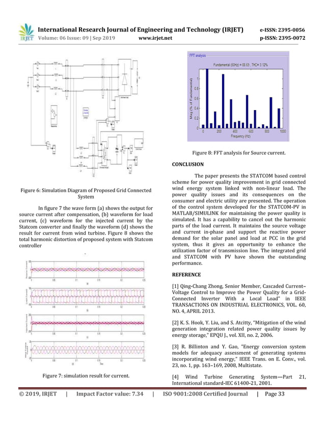 IRJET- STATCOM based Control Scheme for Power Quality Improvement in Grid-Connected Wind Energy ...