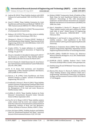 IRJET- Slope Stability Evaluations by Limit Equilibrium and Finite Element Method | PDF ...