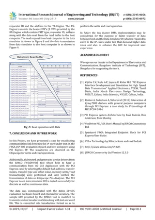 IRJET- Development and Integration of GUI Application with the PCI Express IP-Core VHDL ...