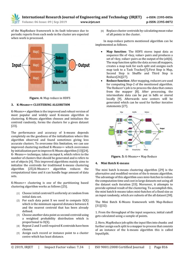 Irjet Comparatively Analysis On K Means And Mini Batch K Means Clustering Algorithm In Cloud