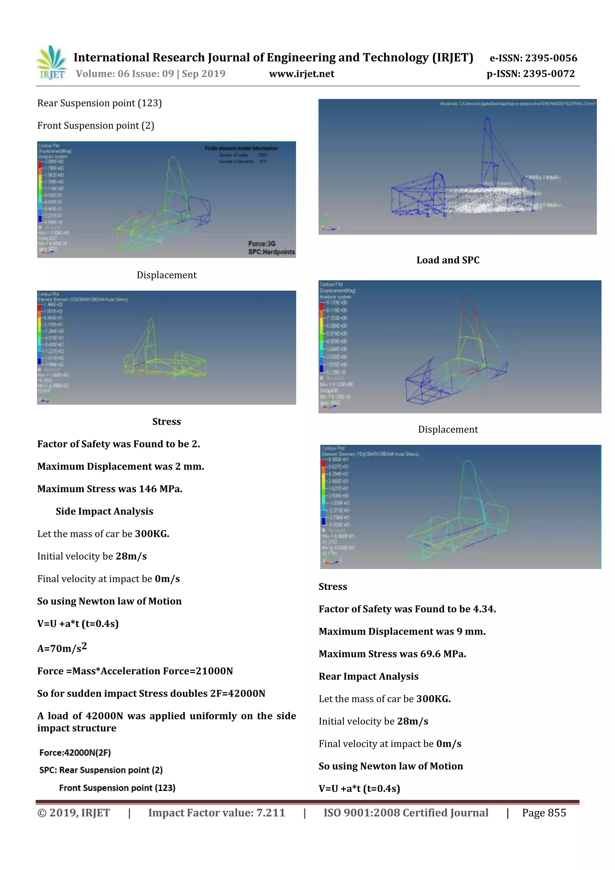 IRJET- Design and Finite Element Analysis(FEA) of Formula Student ...