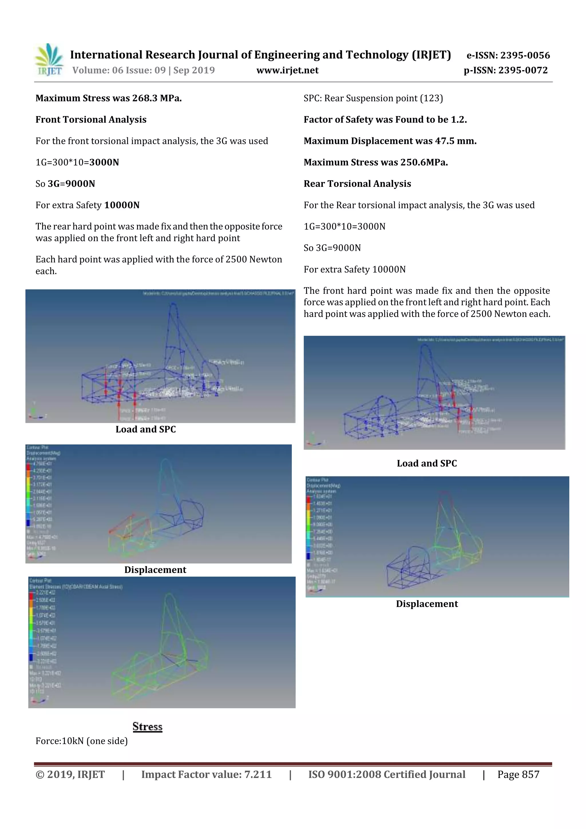 IRJET- Design and Finite Element Analysis(FEA) of Formula Student ...