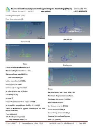 IRJET- Design and Finite Element Analysis(FEA) of Formula Student Chassis | PDF