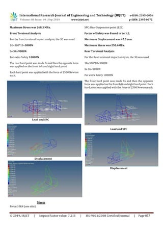 IRJET- Design and Finite Element Analysis(FEA) of Formula Student Chassis | PDF