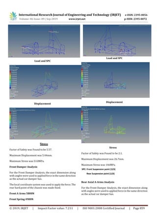 IRJET- Design and Finite Element Analysis(FEA) of Formula Student Chassis | PDF