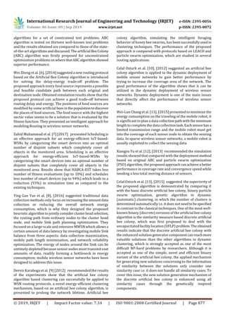IRJET- A Comprehensive Study in Wireless Sensor Network (WSN) using Artificial Bee Colony (ABC ...