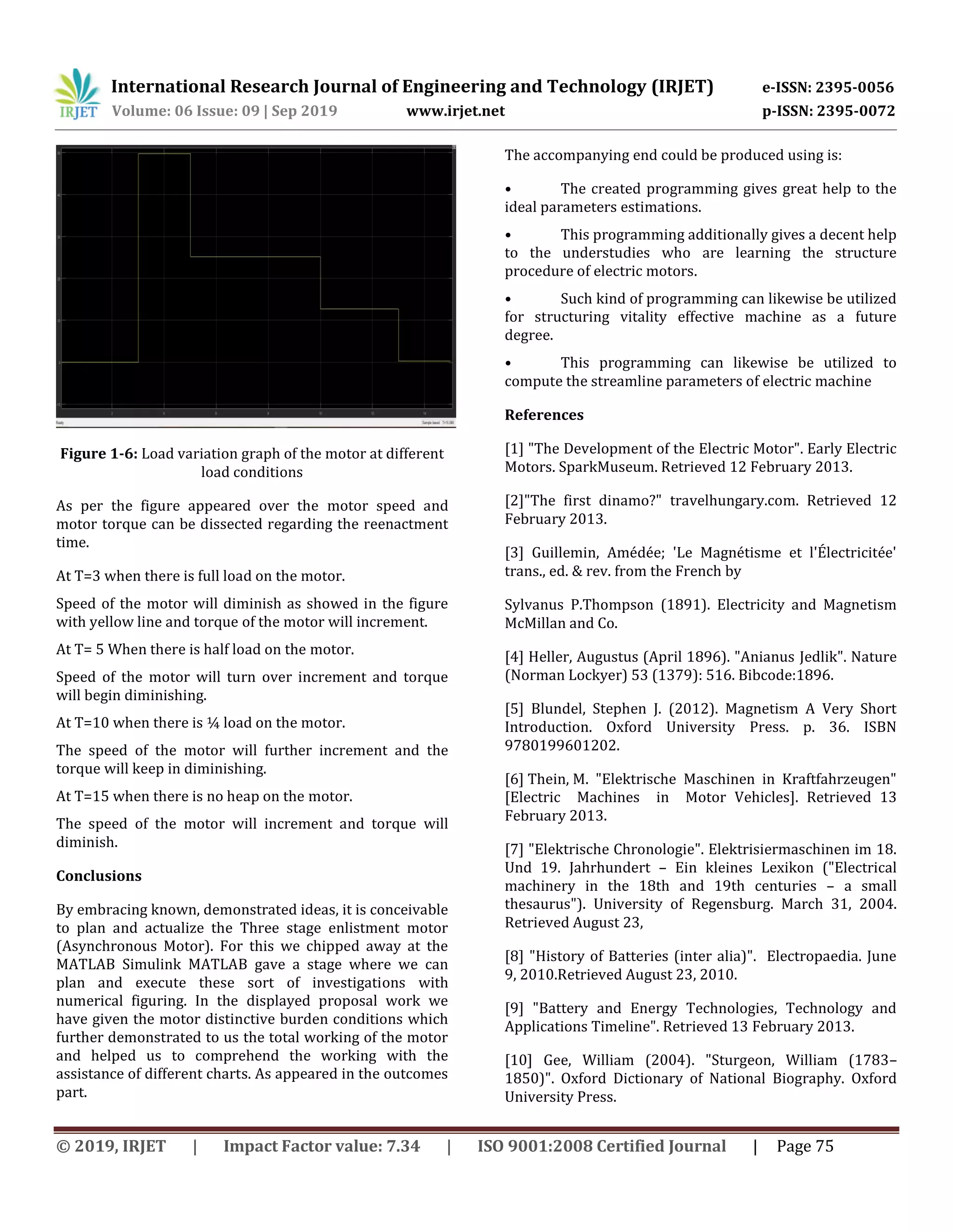 IRJET- Implementation of 7500 Watt Asynchronous Three-Phase Induction Motor for Different Load ...