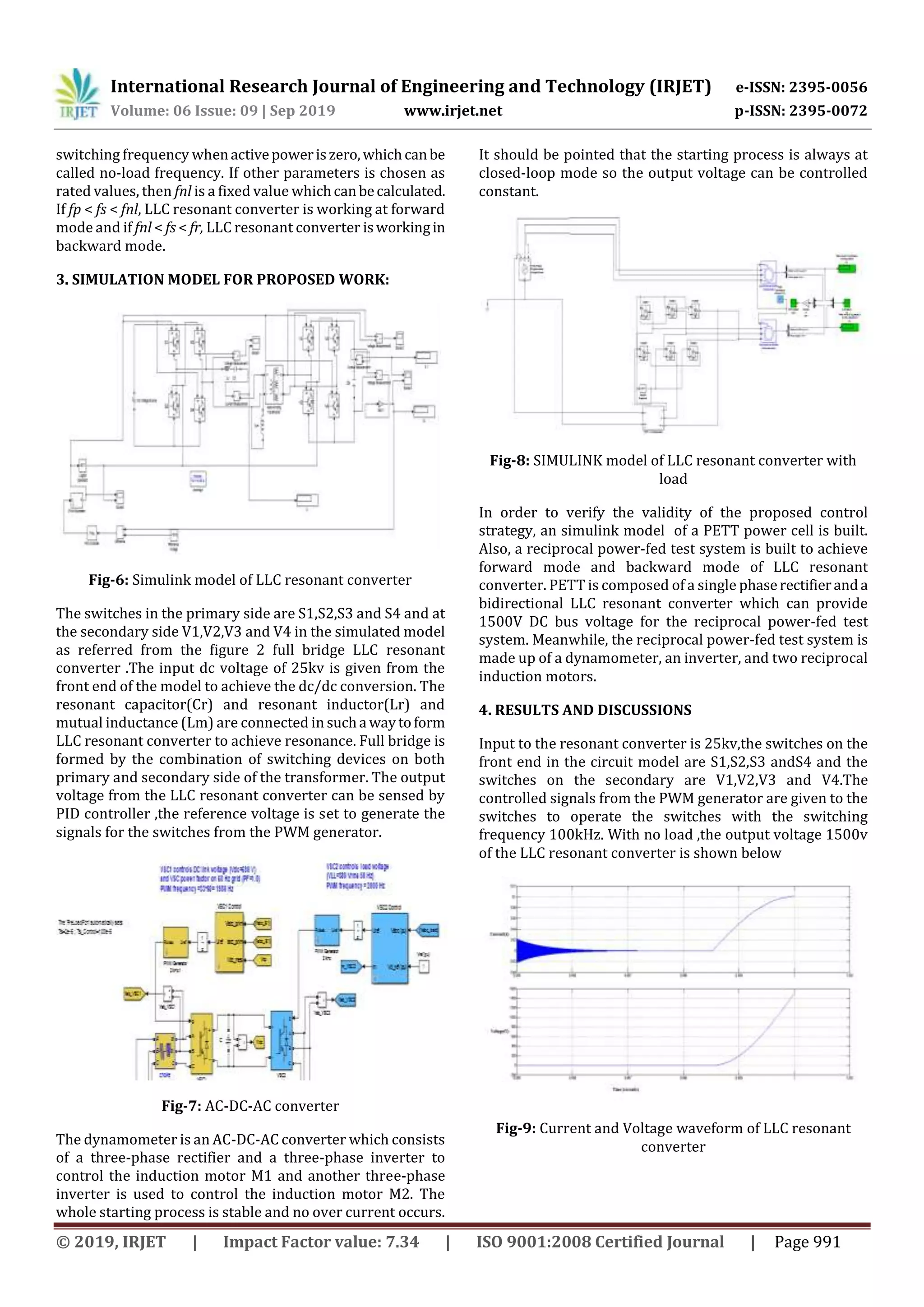 IRJET- Bidirectional Control of Resonant Converter in Power Electronic Traction Transformer | PDF