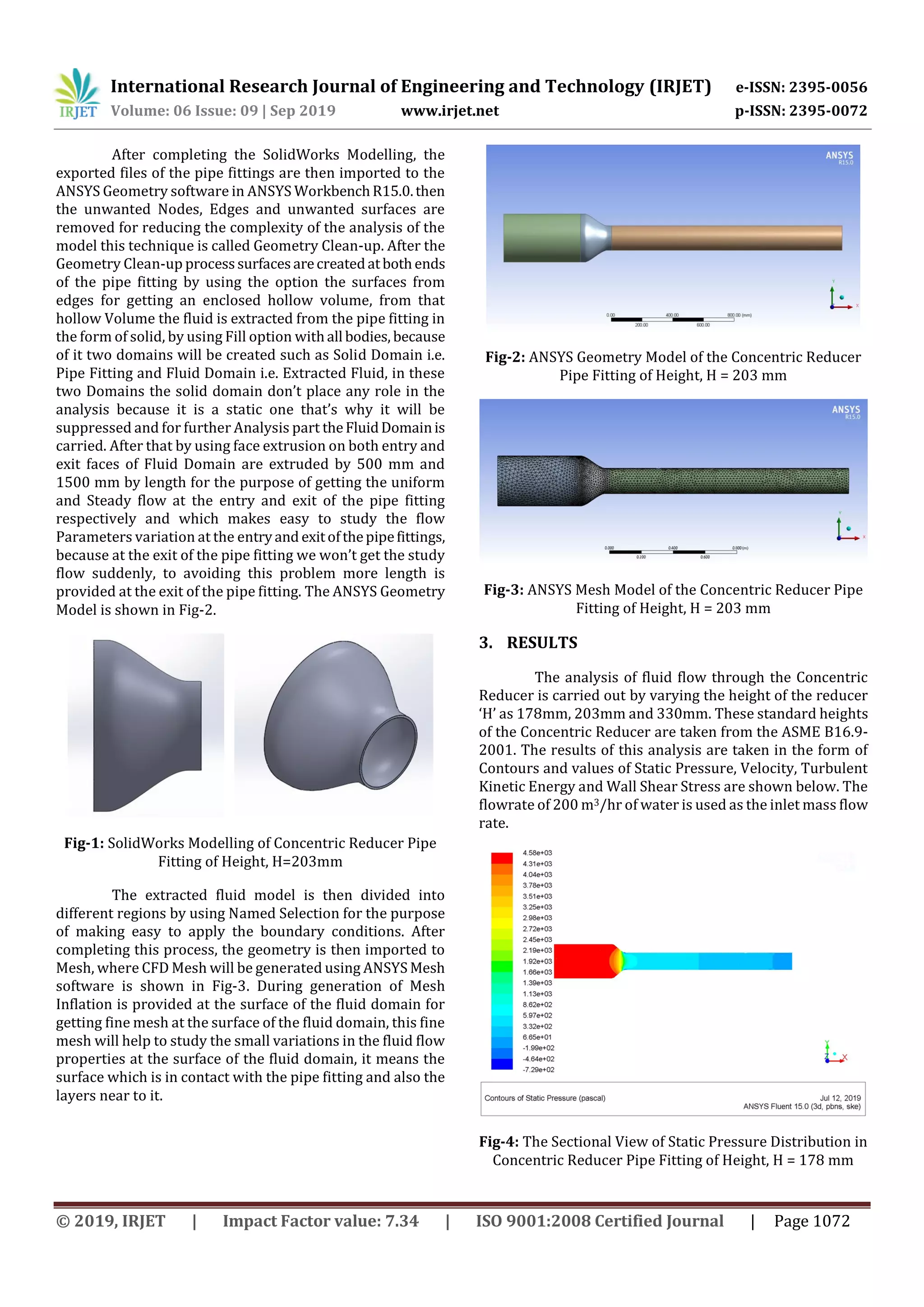 IRJET- CFD Simulation and Analysis of Fluid Flow through Concentric ...