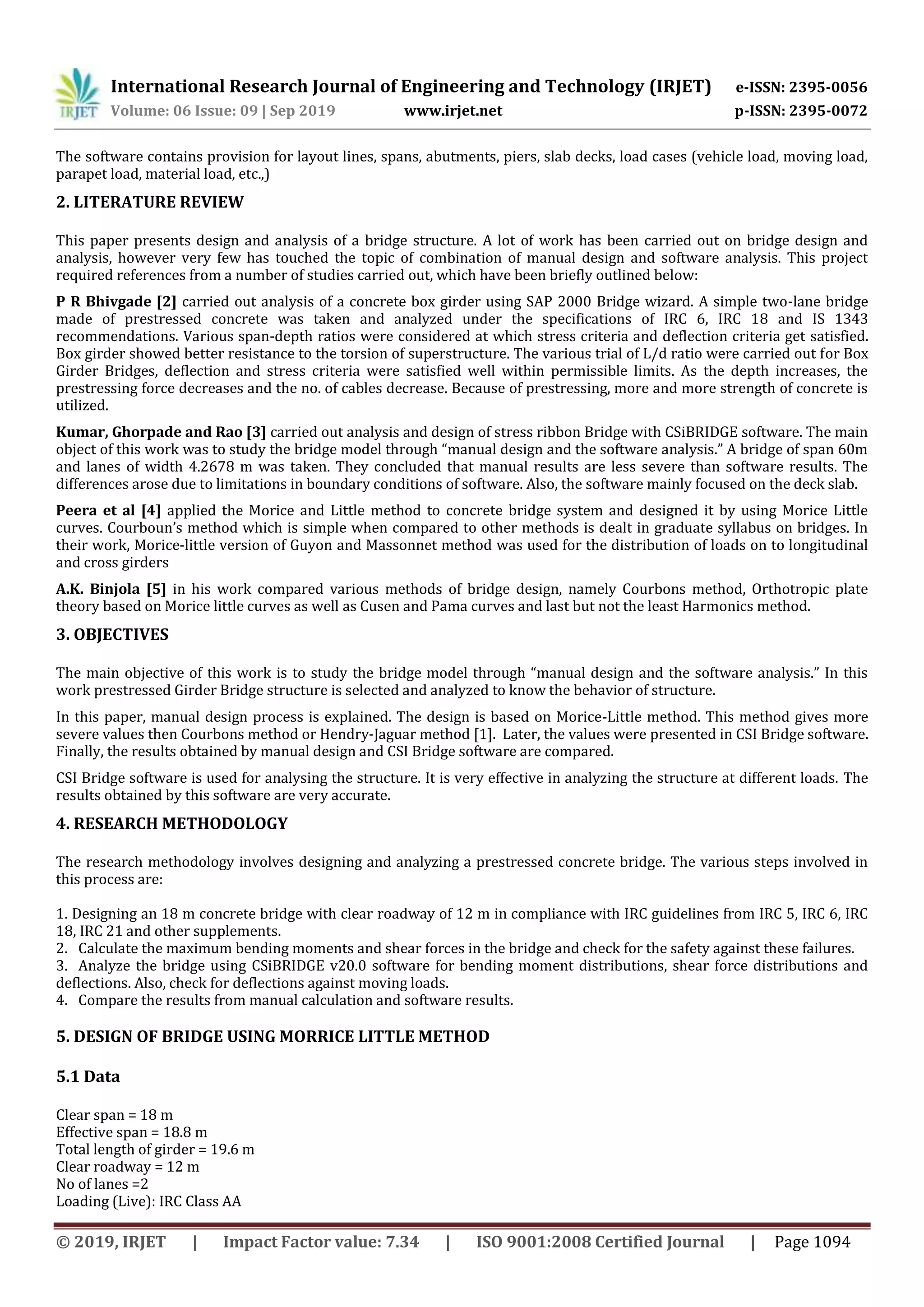 IRJET- Design of a Prestressed Concrete Bridge and Analysis by ...