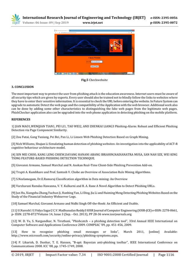 IRJET- Phishing Website Detection based on Machine Learning | PDF