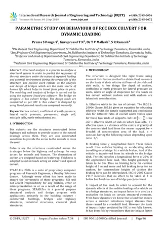 IRJET- Parametric Study on Behaviour of RCC Box Culvert for Dynamic Loading | PDF