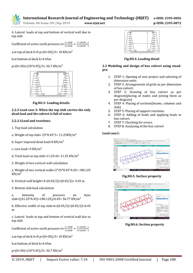 IRJET- Parametric Study on Behaviour of RCC Box Culvert for Dynamic Loading | PDF