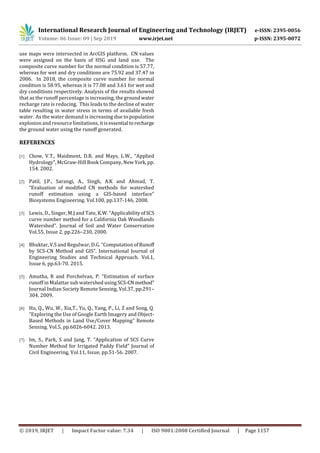 IRJET- Estimation of Surface Runoff using Curve Number Method- A ...