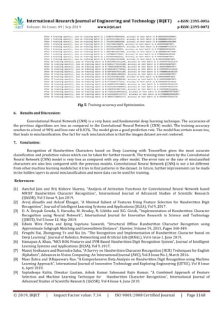 IRJET- Recognition of Handwritten Characters based on Deep Learning ...