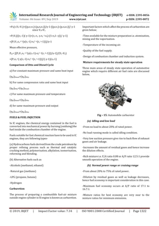 IRJET- Design and Specification of Internal Combustion Engine | PDF
