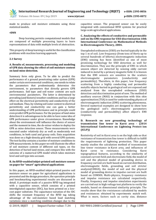 IRJET- Soil Water Forecasting System using Deep Neural Network Regression Model | PDF