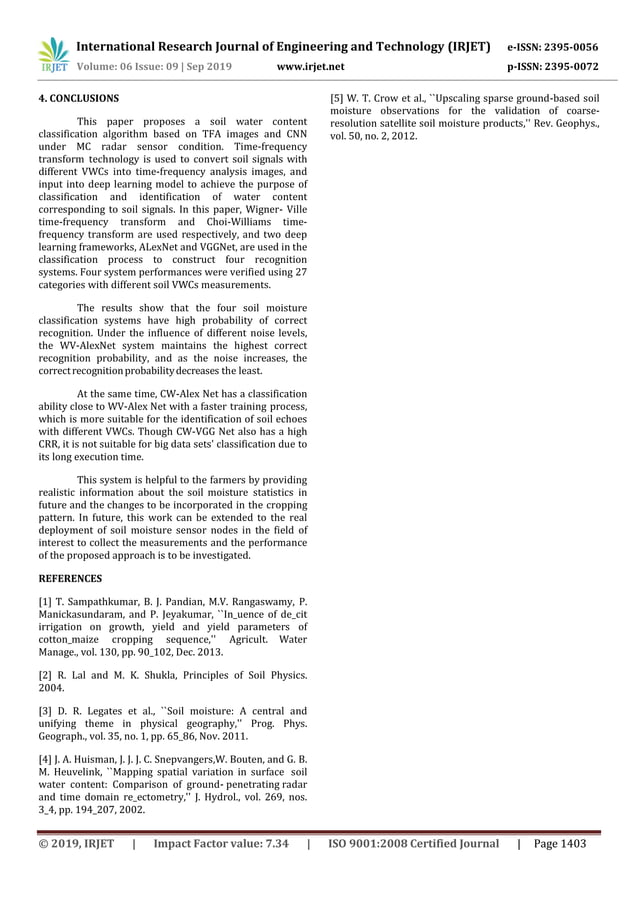 IRJET- Soil Water Forecasting System using Deep Neural Network Regression Model | PDF
