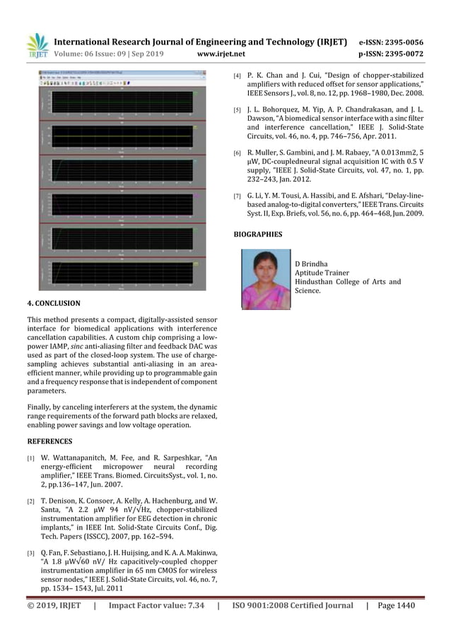 IRJET- A Fully Digital Front-End Architecture for ECG Acquisition System with Low Voltage Supply ...
