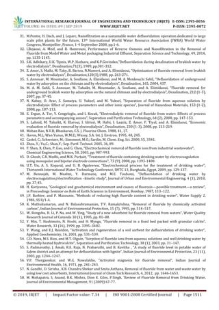 IRJET- A Review on Removal of Fluoride in Water | PDF | Dental Health ...