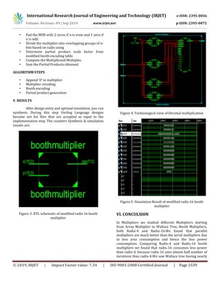 IRJET- Realization of Decimal Multiplication using Radix-16 Modified Booth Encoding Algorithm | PDF