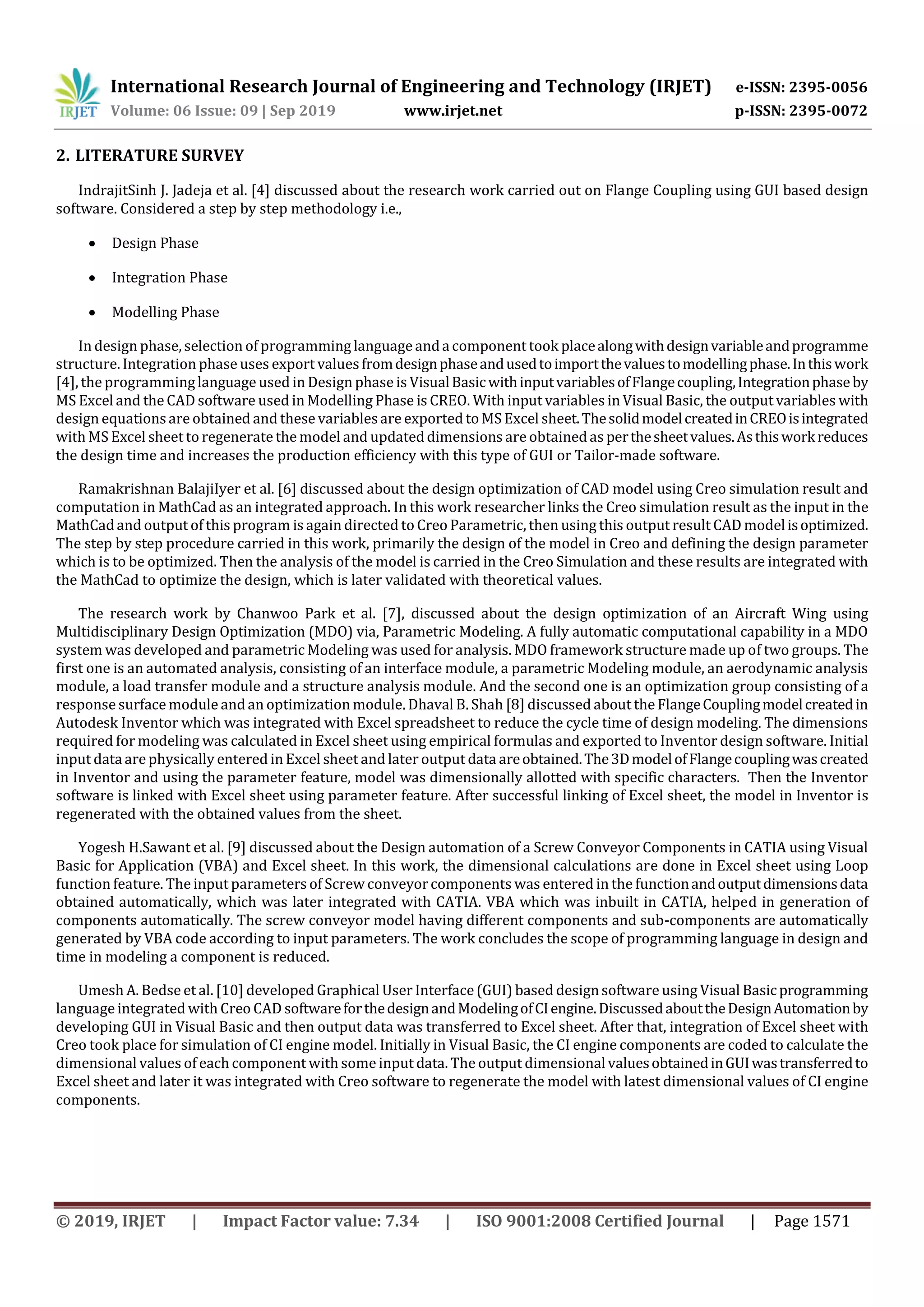 IRJET- Design Automation of Cam Lobe Modeling in Creo using C# | PDF