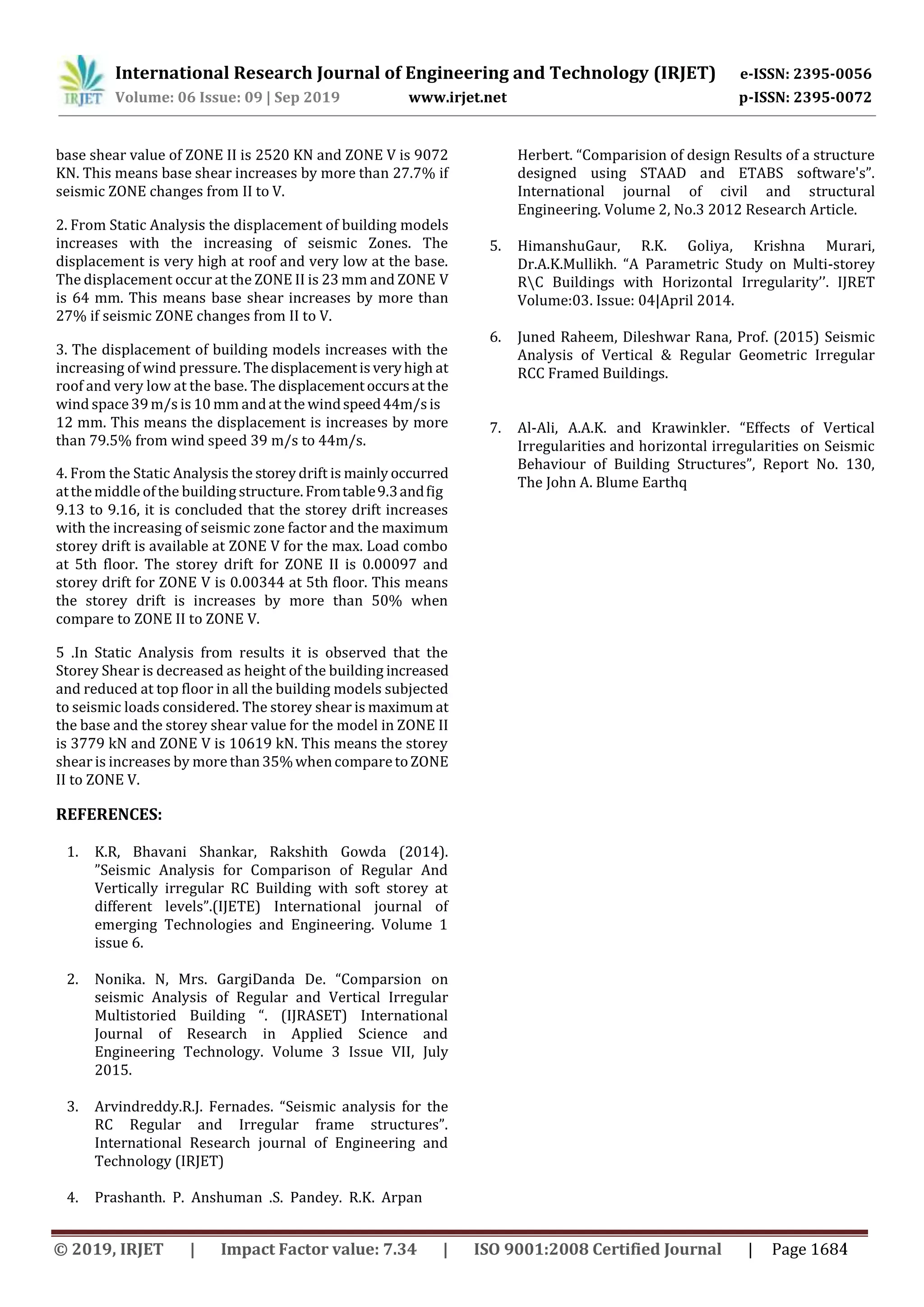 IRJET- Seismic Analysis and Design of Multistorey Building in Different ...