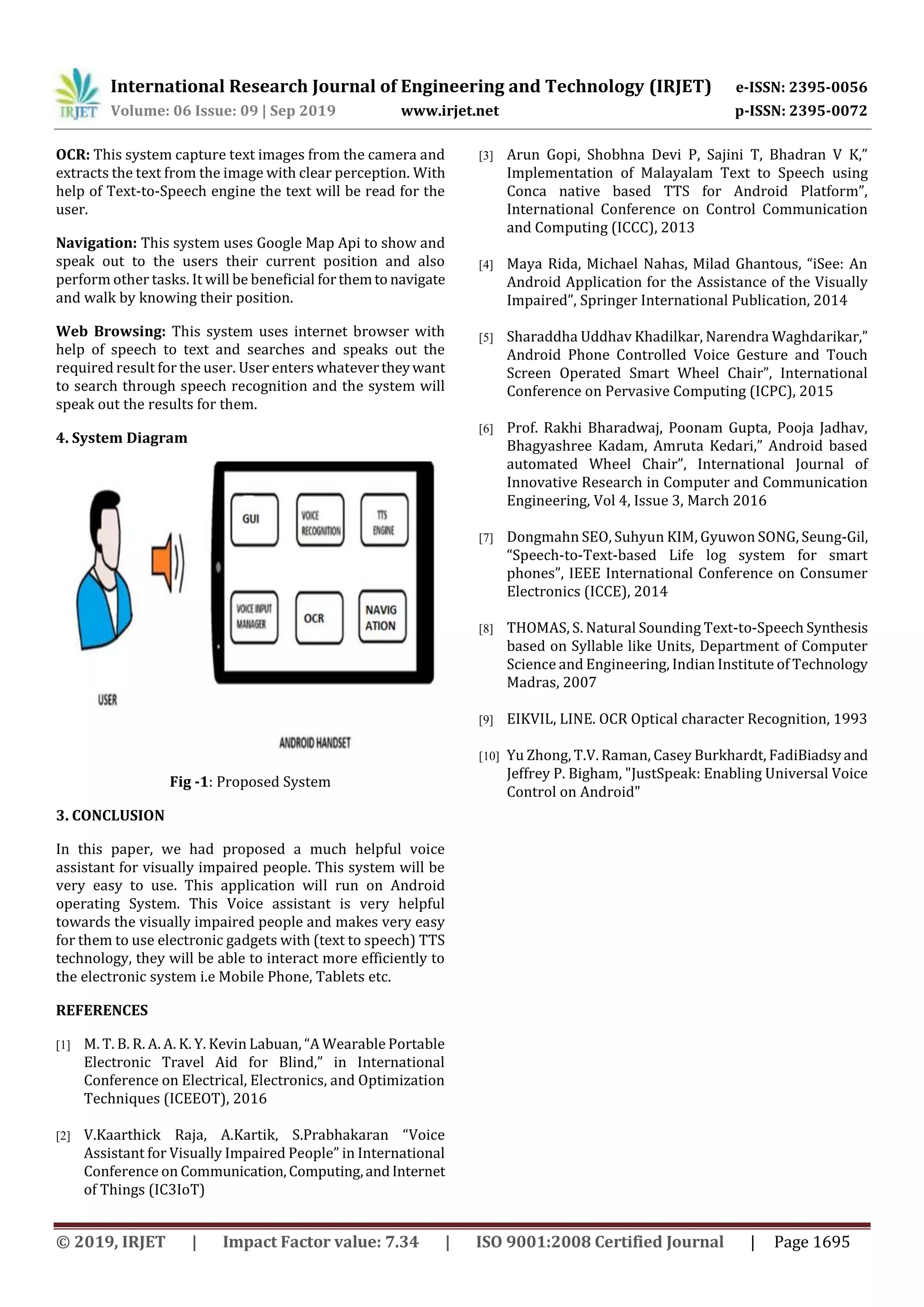 IRJET- Voice Assistant for Visually Impaired People | PDF