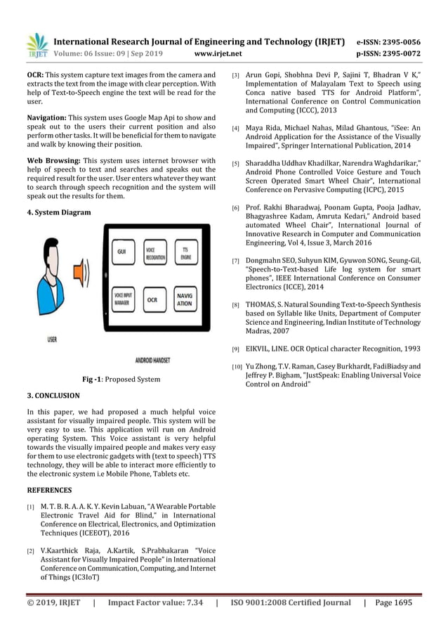 IRJET- Voice Assistant for Visually Impaired People | PDF