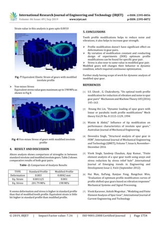 IRJET- Finite Element Analysis Comparison of Spur Gears between ...