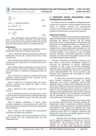 IRJET- Optimal Shipboard Power Management by Classical and Differential ...