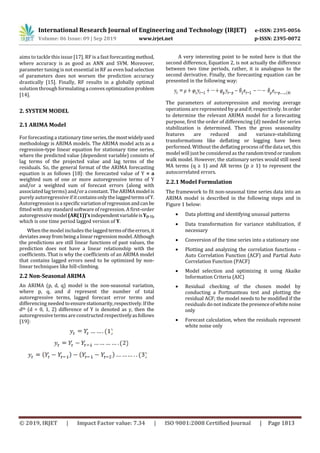 IRJET- A Comparative Forecasting Analysis of ARIMA Model Vs Random ...