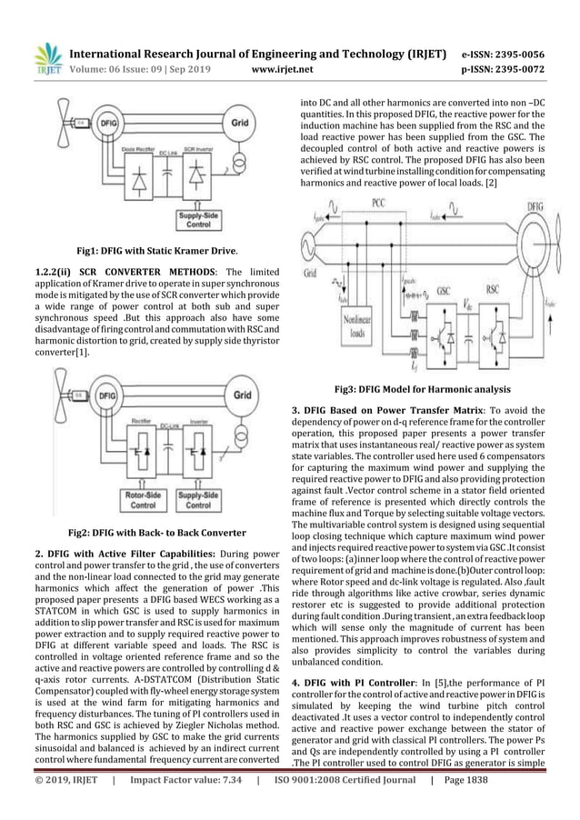 IRJET- A Review of Power Control Strategies for DFIG based Wind Energy Conversion System | PDF